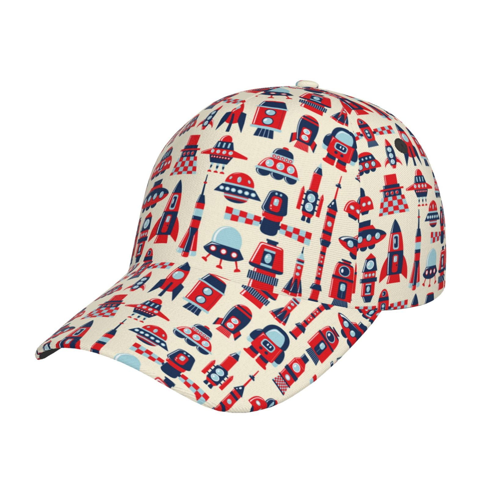 Balery Rocket Pattern Baseball Cap For Women Men,Adjustable Size For ...