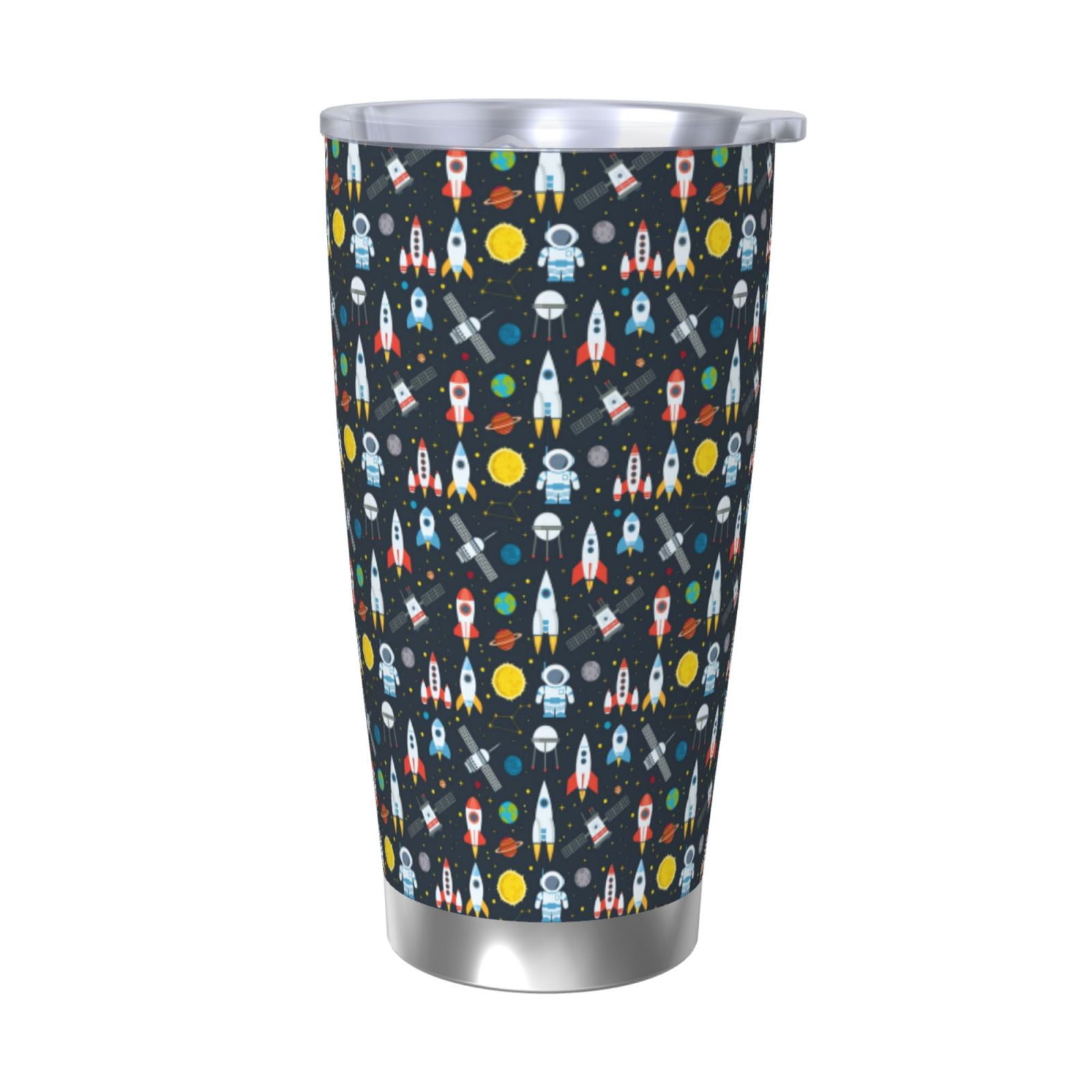 Balery Rocket Space Pattern 20oz Insulated Car Cup with Dual Drink Lids ...