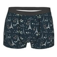 Balery Romantic Eiffel Tower Men's Boxer Briefs, Soft and Breathable ...