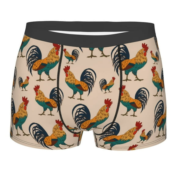 Balery Rooster Men's Boxer Briefs, Soft and Breathable Cotton Underwear ...