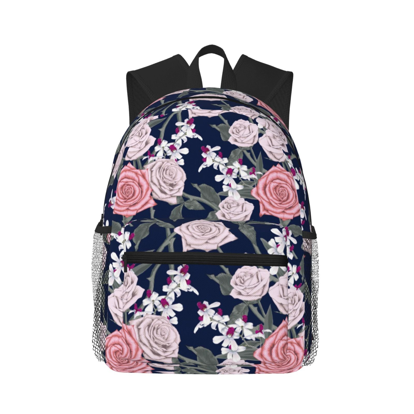 Balery Rose Flowers Backpack for Women Men,Lightweight Casual Travel ...