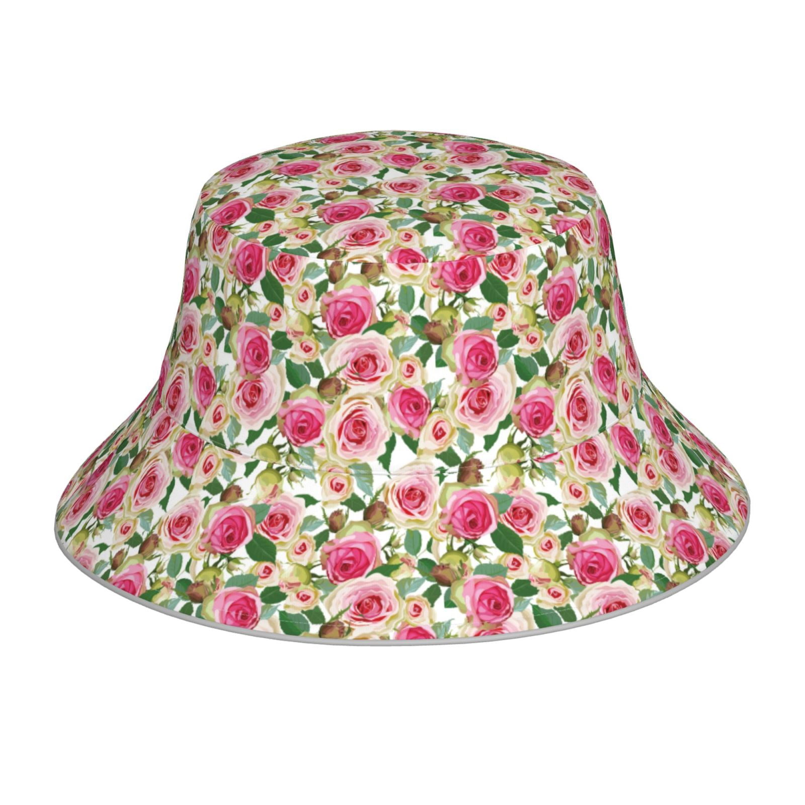 Balery Rose Flowers Sun Hats for Men Women Bucket Hat UPF 50+ Buckey ...