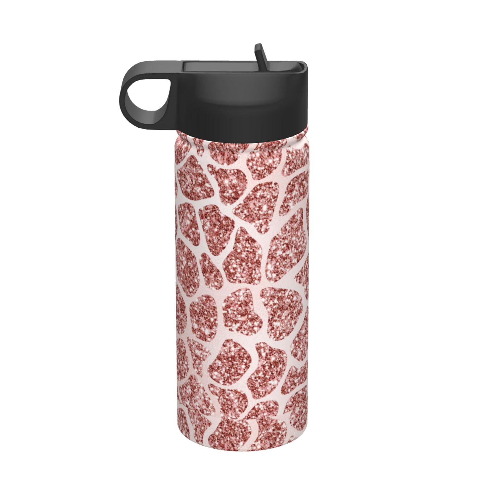 Balery Rose Gold Abstract Spots Pattern Water Bottle,18oz Sports ...