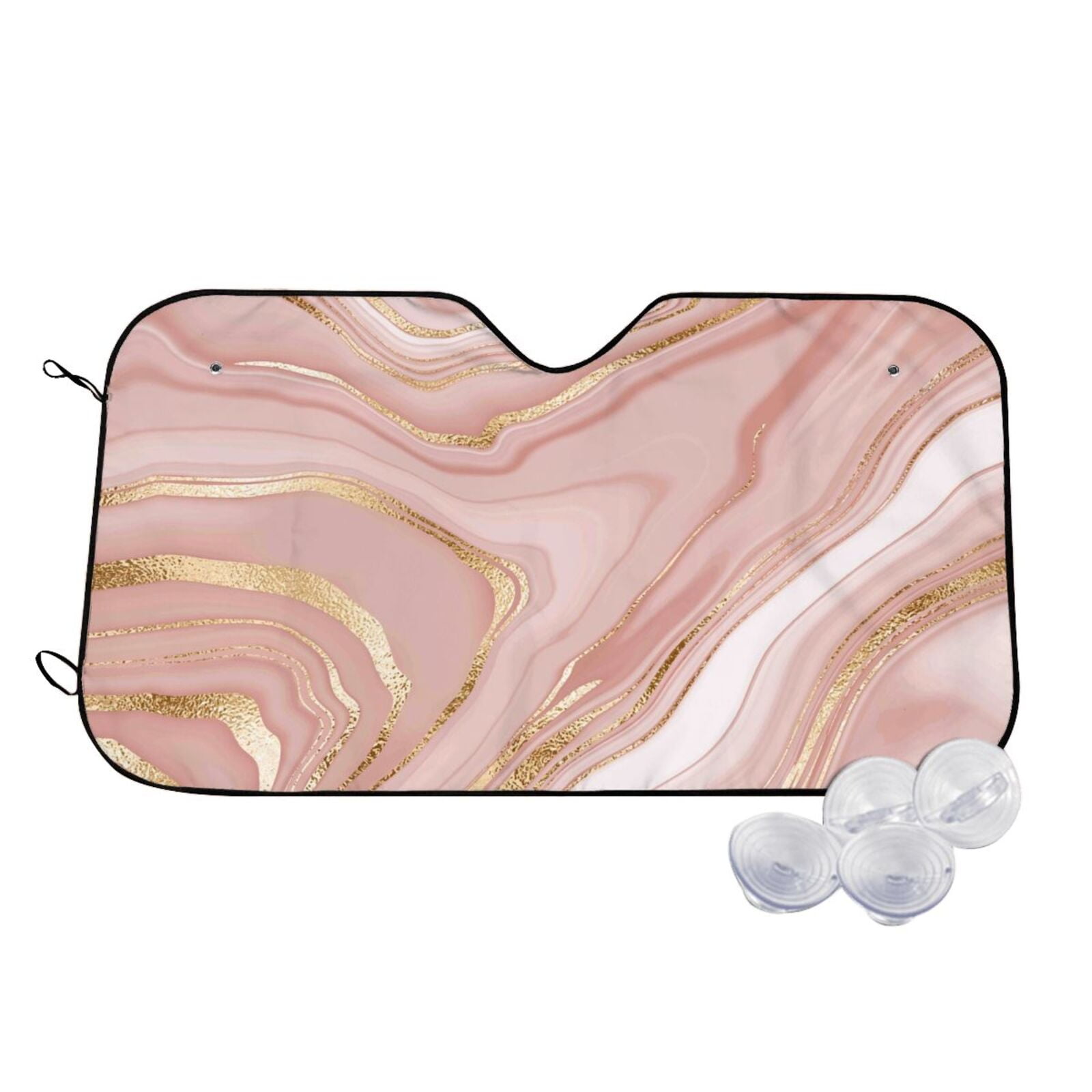Balery Rose Gold Glitter Splatter Windshield Sun Shade, Car Front ...
