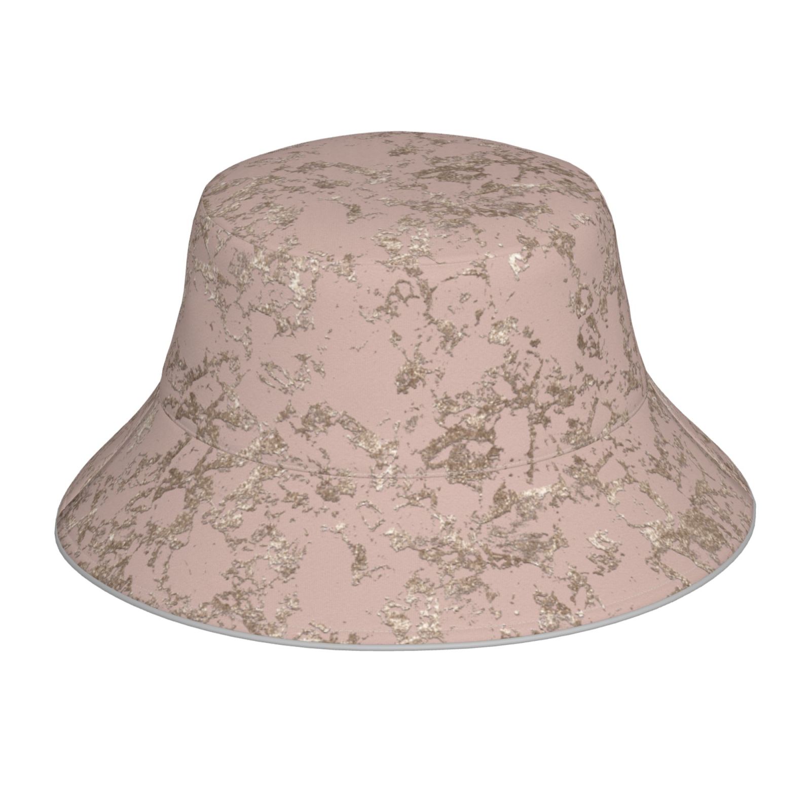 Balery Rose Gold Marble Texture Sun Hats for Men Women Bucket Hat UPF ...