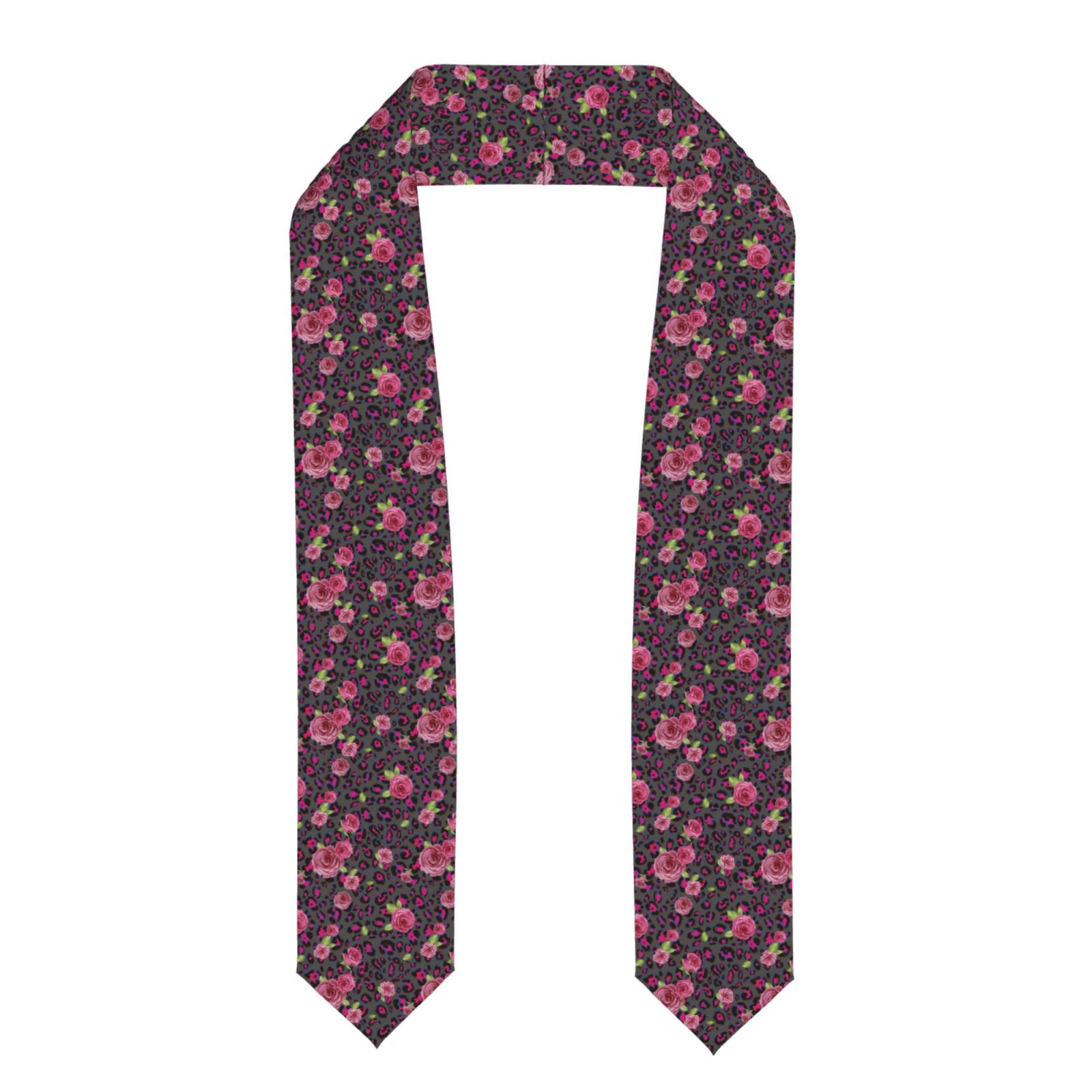 Balery Rose Mix Leopard 2 Pattern Graduation Shawl Stole – Premium ...