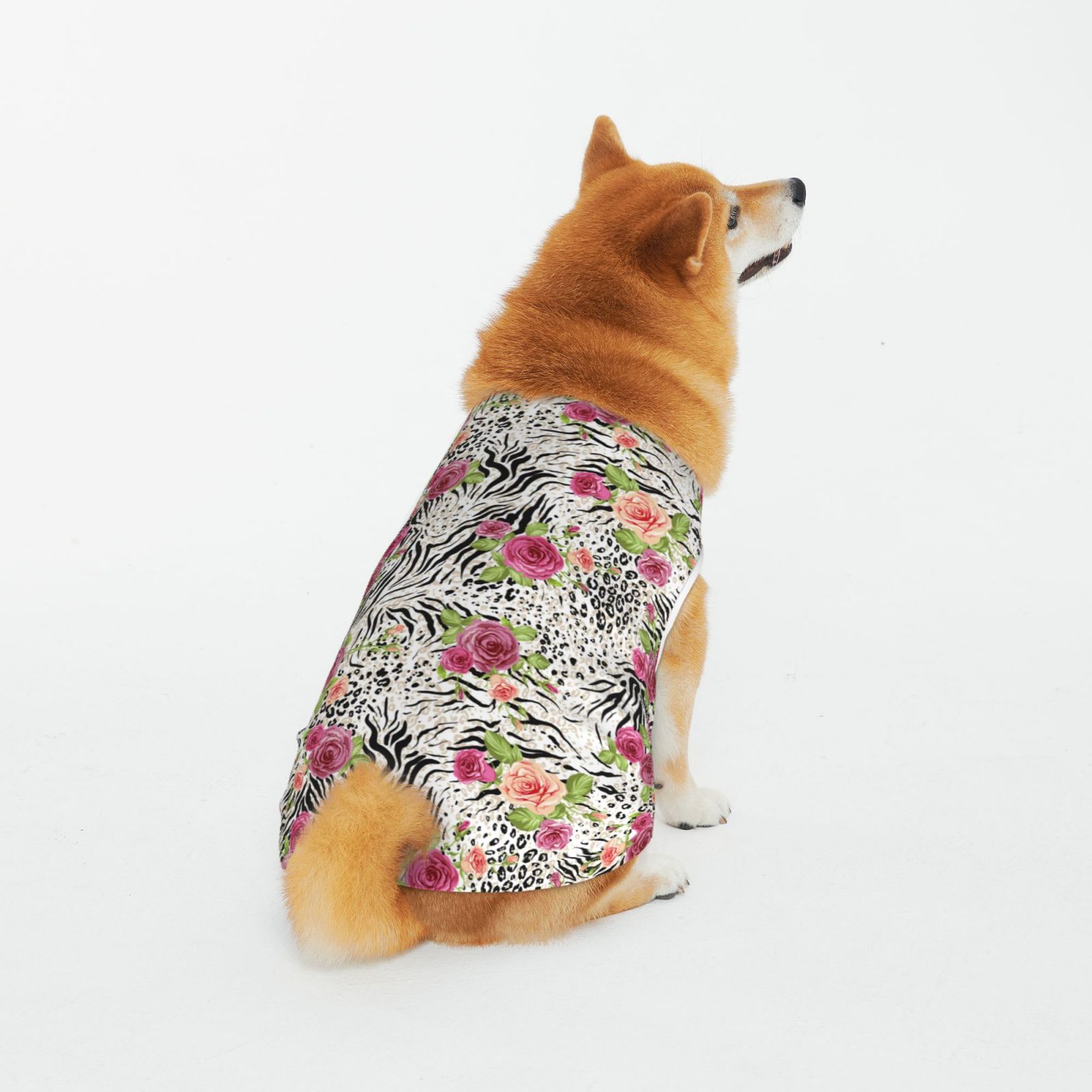 Balery Roses Mixed Zebra Pattern Cat Dog Sweater,Knit Big Dog Sweater ...