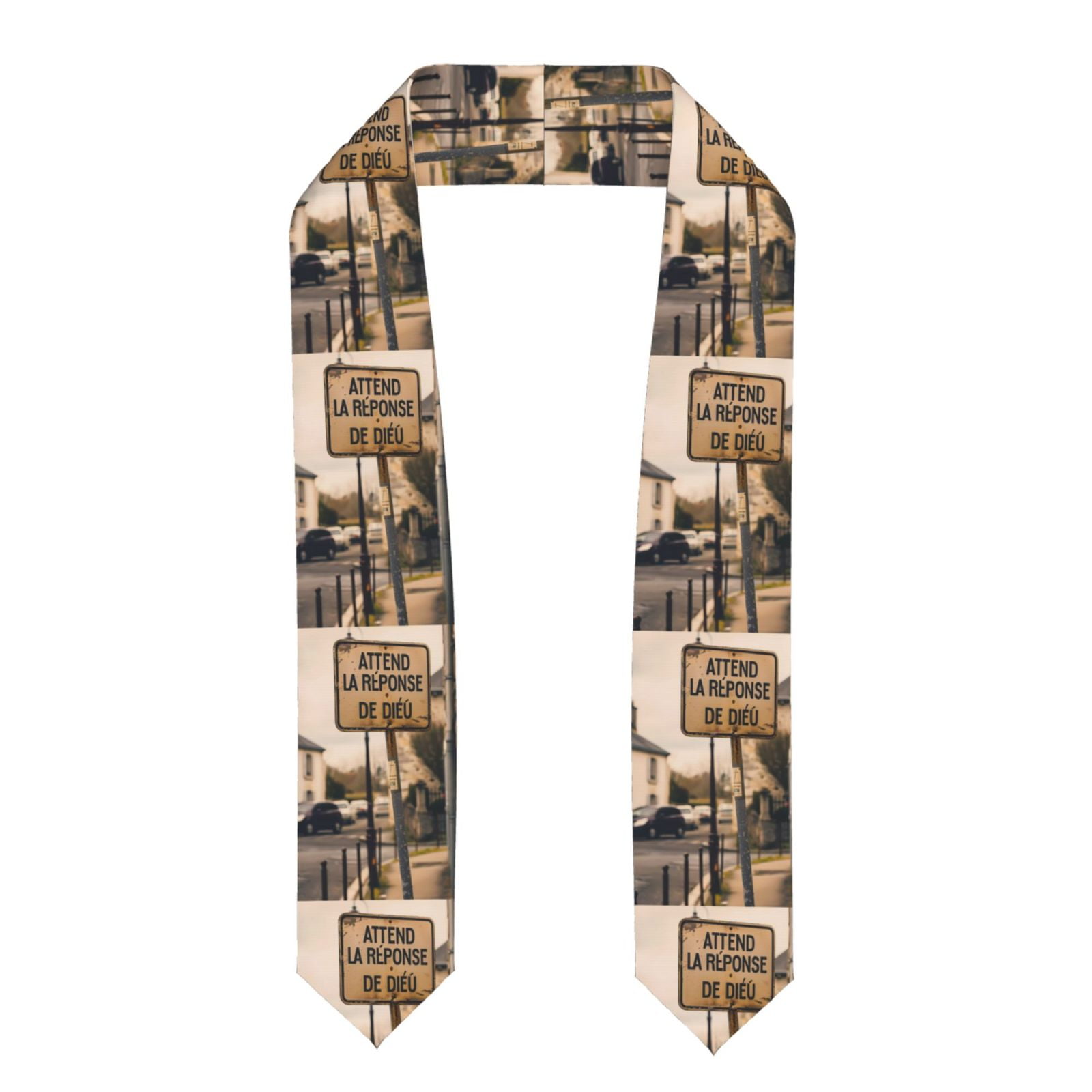 Balery Rustic French Signpost Pattern Graduation Shawl Stole – Premium ...