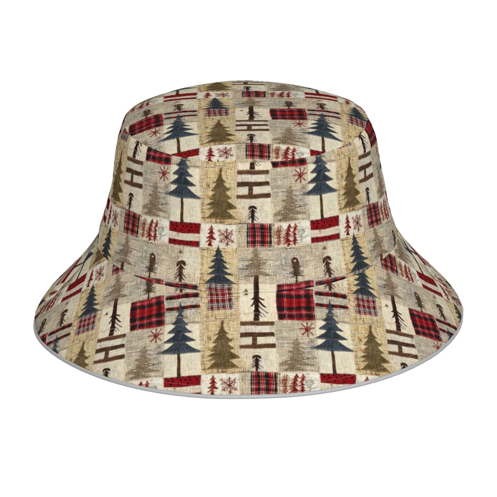 Balery Rustic Plaid Forest Lodge Sun Hats for Men Women Bucket Hat UPF ...