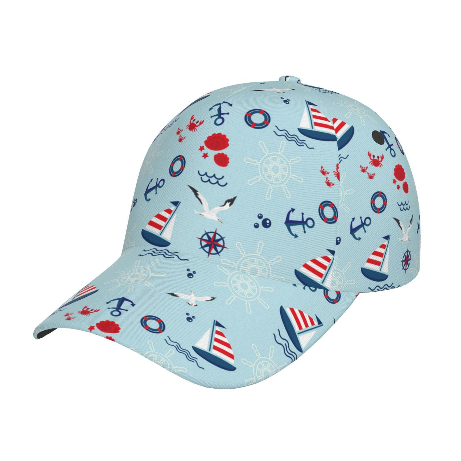 Balery Sailboats Anchors Baseball Cap For Women Men,Adjustable Size For ...