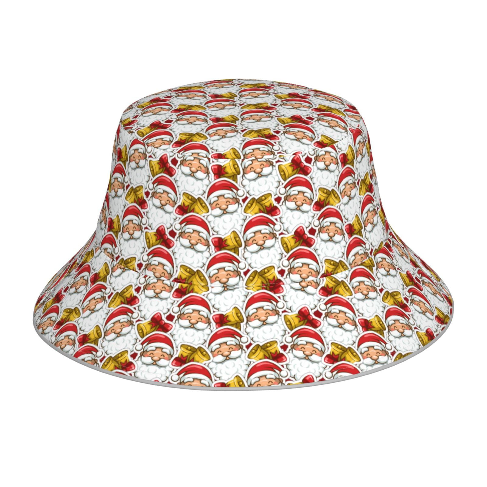Balery Santa Claus bells Sun Hats for Men Women Bucket Hat UPF 50 ...