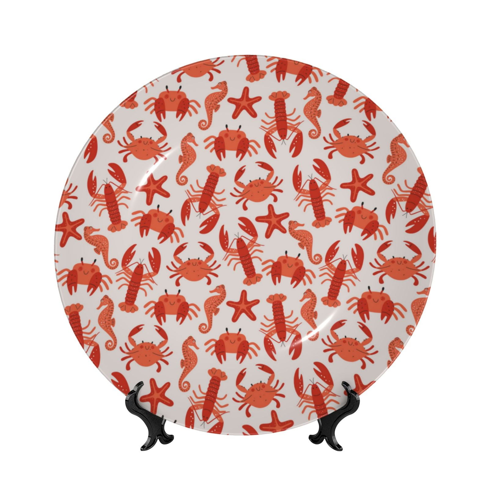 Balery Sea Creatures Print Bone China Decorative Plate Ceramic Dinner ...