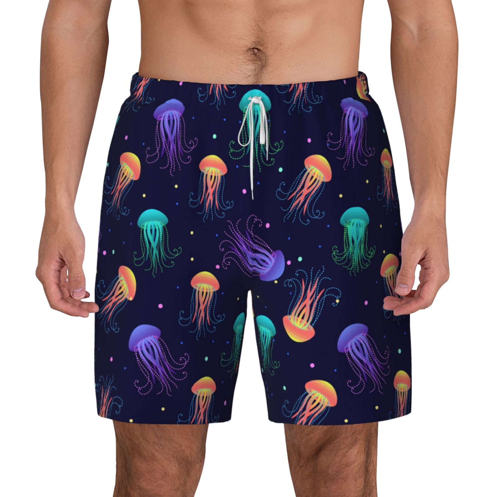Balery Sea Jellyfish Mens Swim Trunks Swim Shorts for Men Quick Dry ...