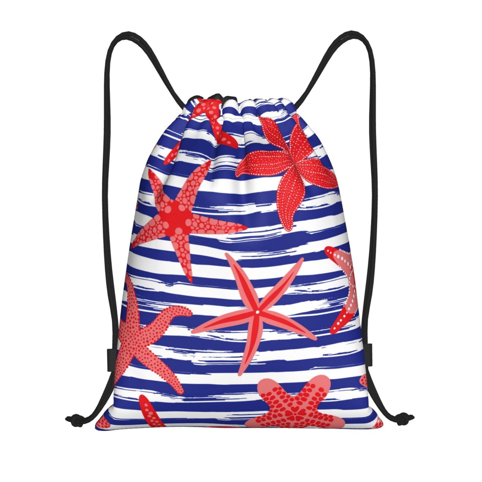 Balery Sea Stars Pattern Drawstring Backpack Bag Sport Gym Sackpack ...