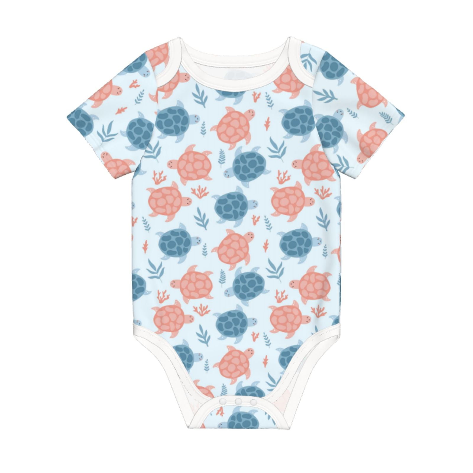 Balery Sea Turtle Pattern Baby Climbing Clothes Infant Bodysuit Cute ...