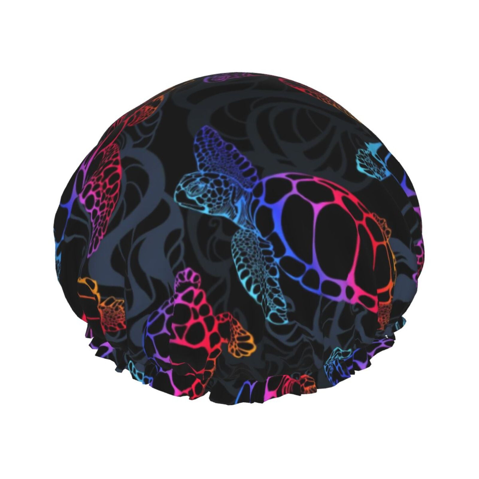 Balery Sea Turtle Shower Caps, Double Layer Waterproof Shower Cap ...