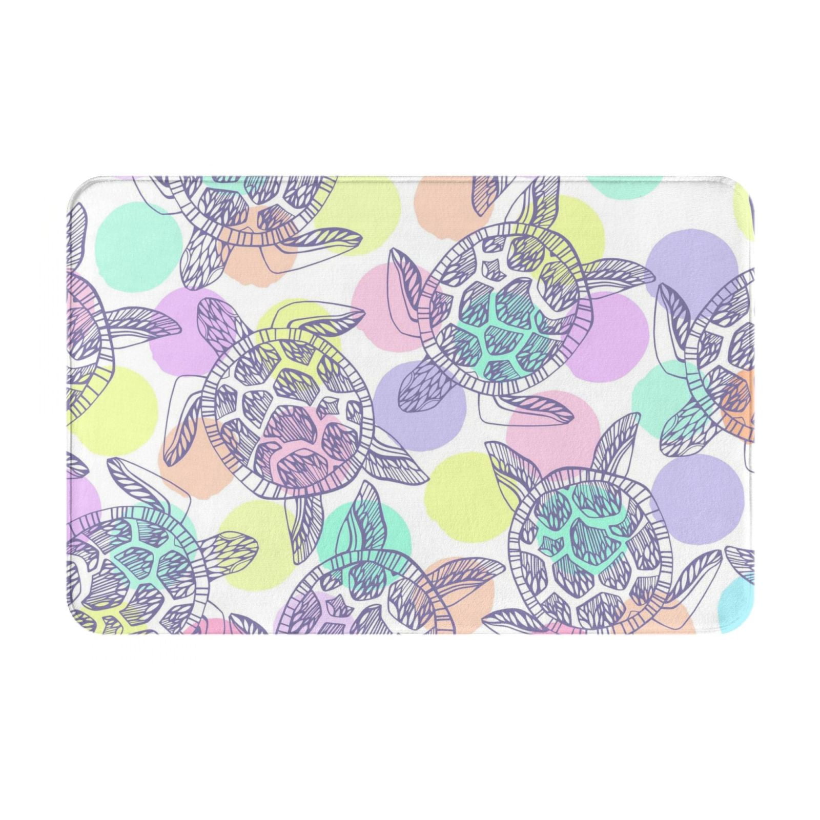 Balery Sea Turtles Doormat, Durable Flannel Fabric, Waterproof Stain ...