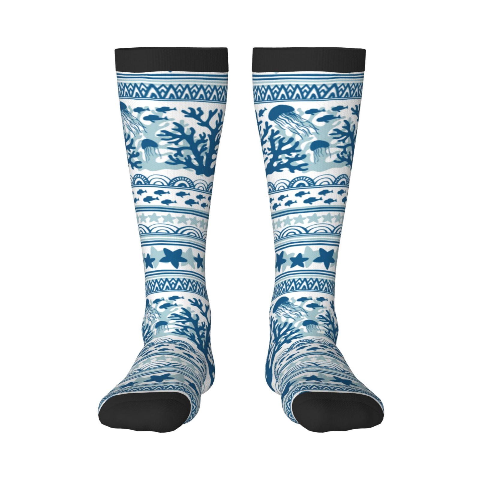 Balery Sea Underwater Jellyfish Printed Novelty Socks Men's Women's ...