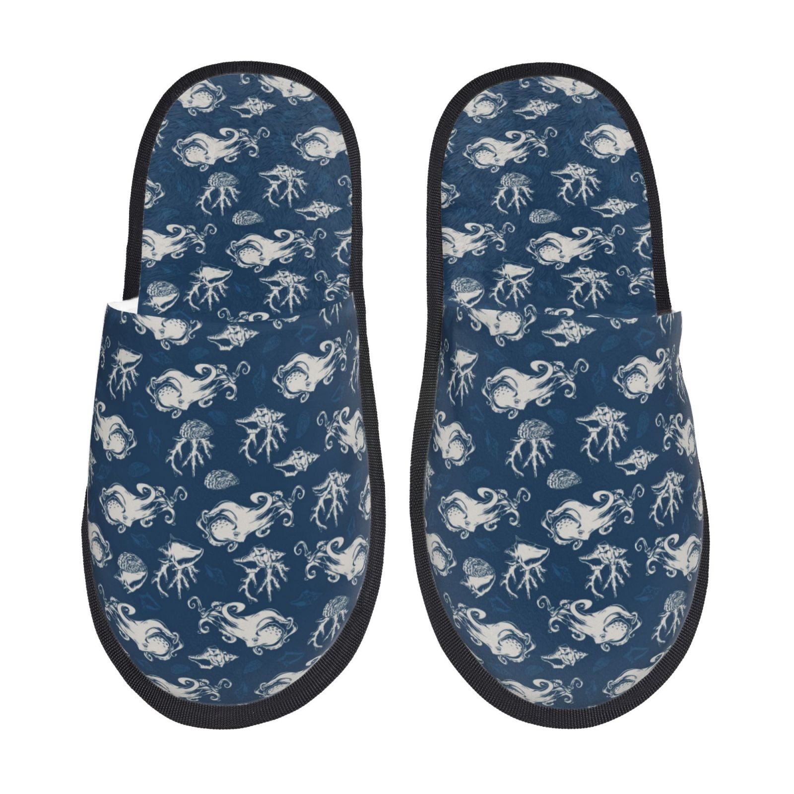 Balery Sea octopus Pattern Slient Indoor Furry Fleece Comfort House ...