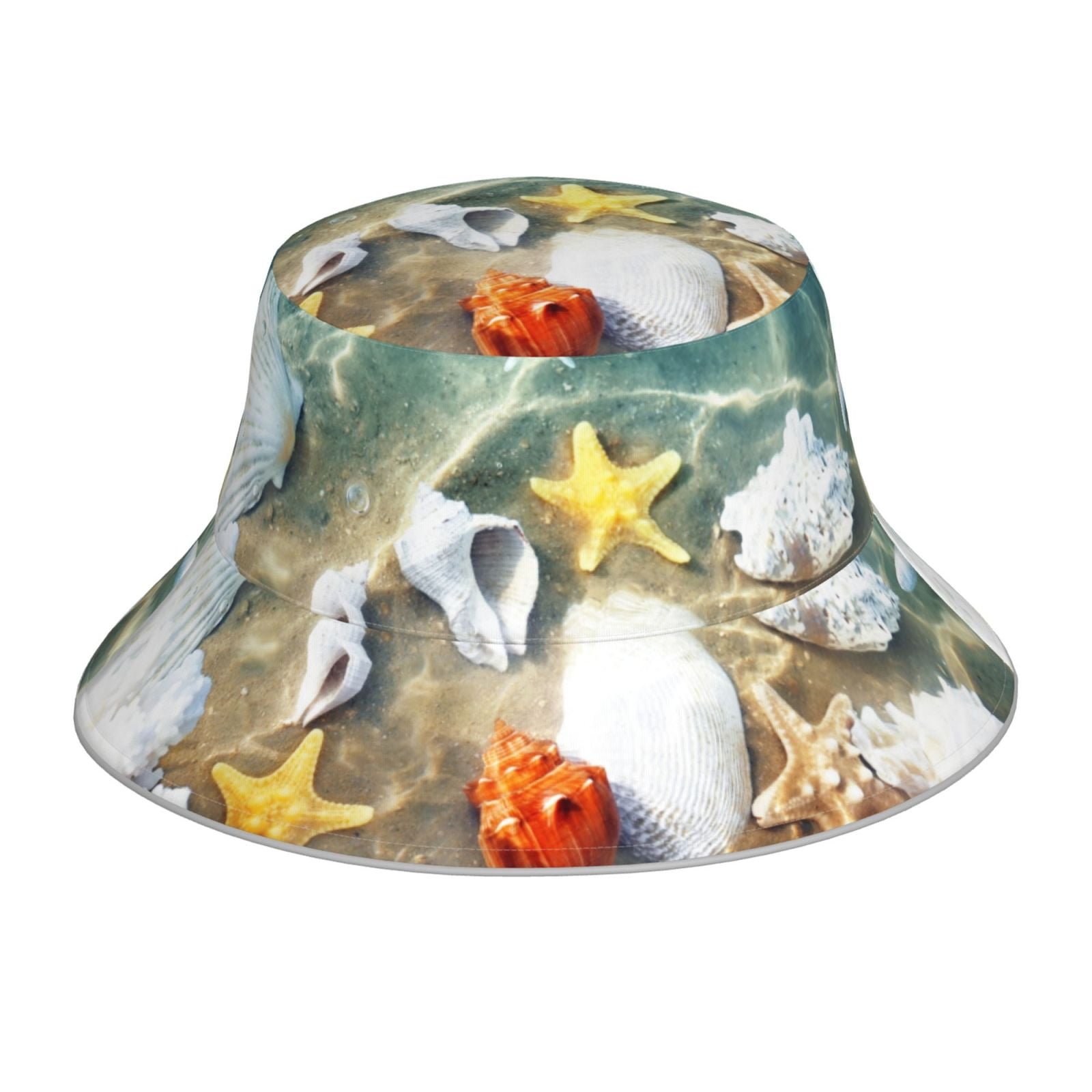 Balery Seashell On The Beach Sun Hats for Men Women Bucket Hat UPF 50 ...