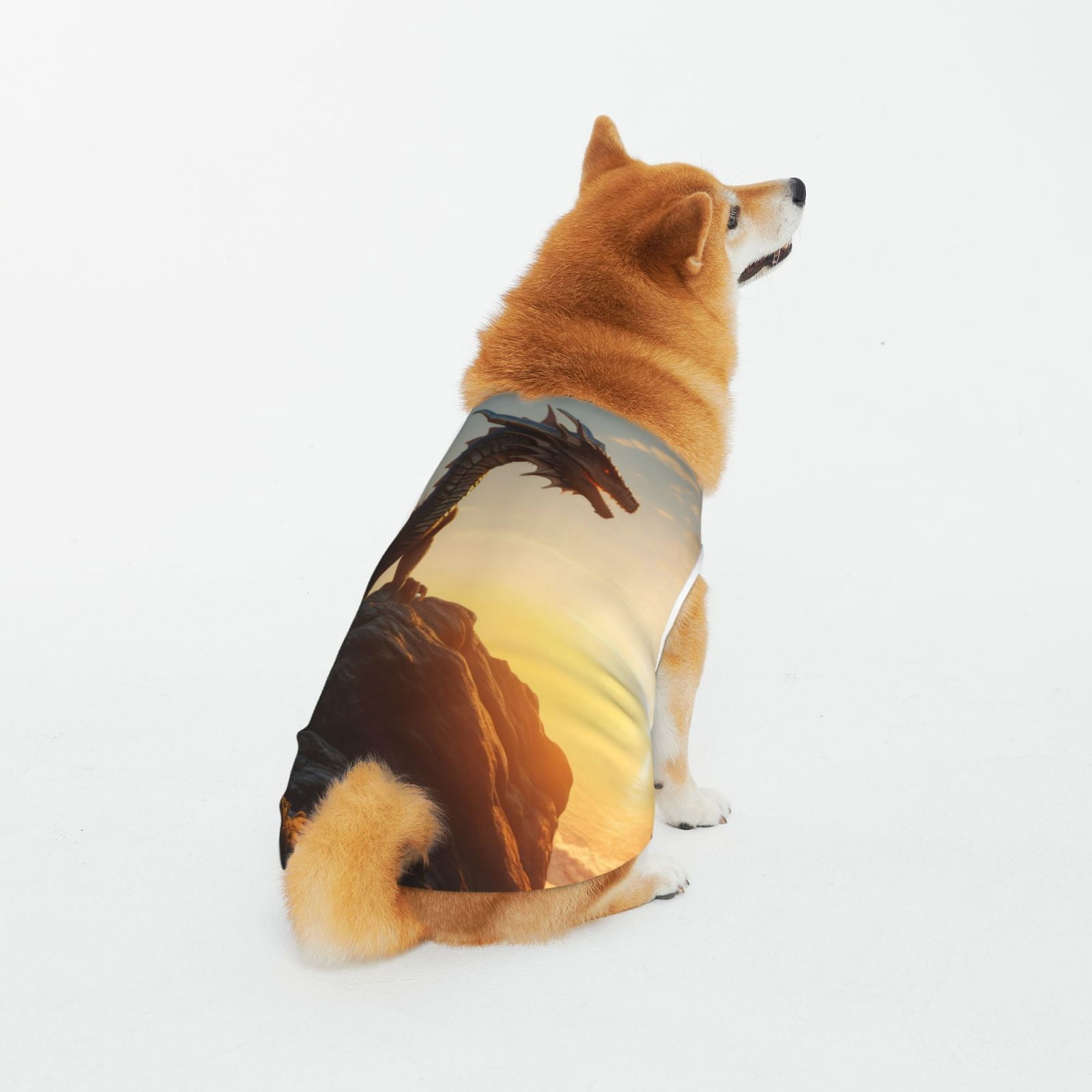 Balery Seaside Sunset Cool Dragon Pattern Cat Dog Sweater,Knit Big Dog ...