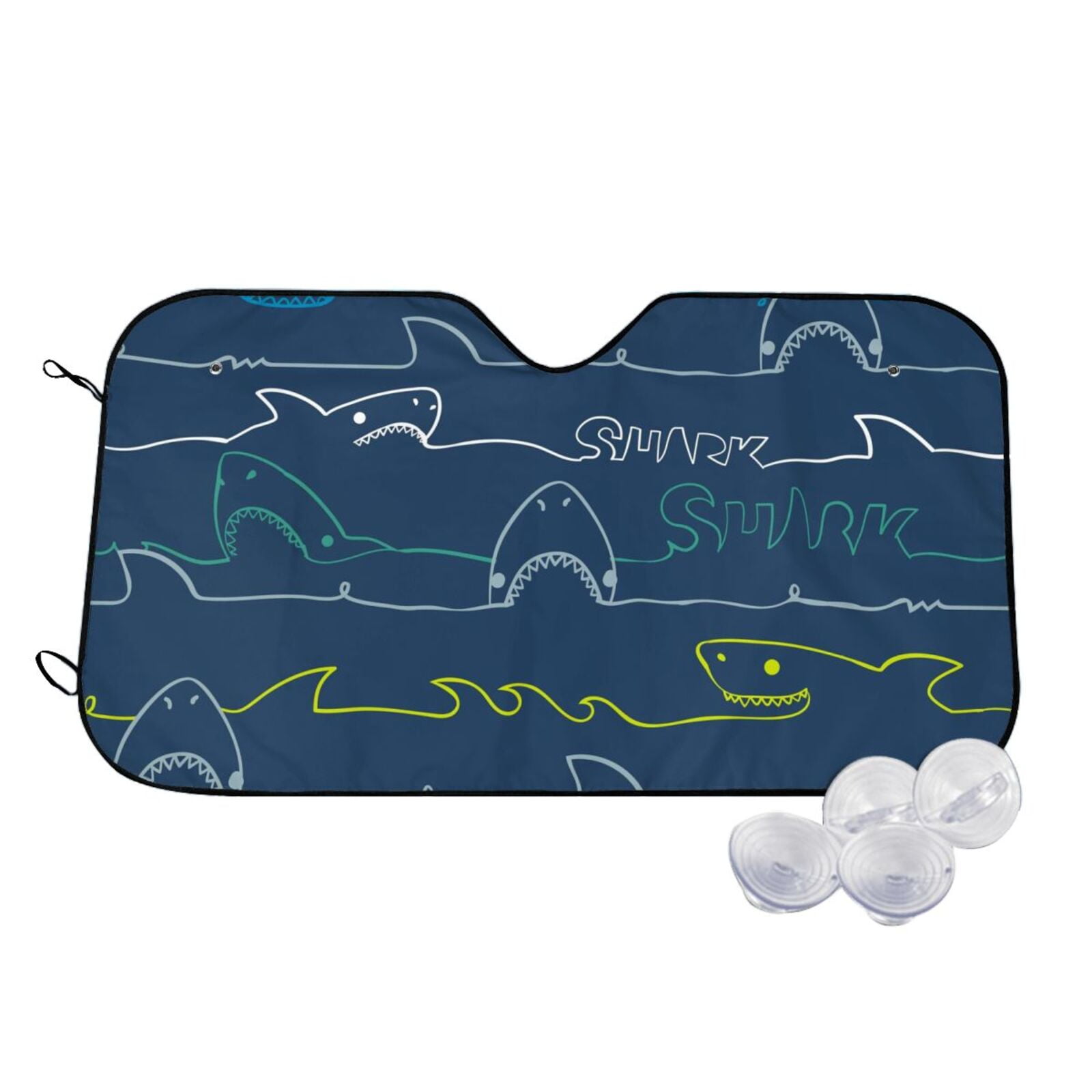 Balery Shark Windshield Sun Shade, Car Front Window Sunshade Cover ...