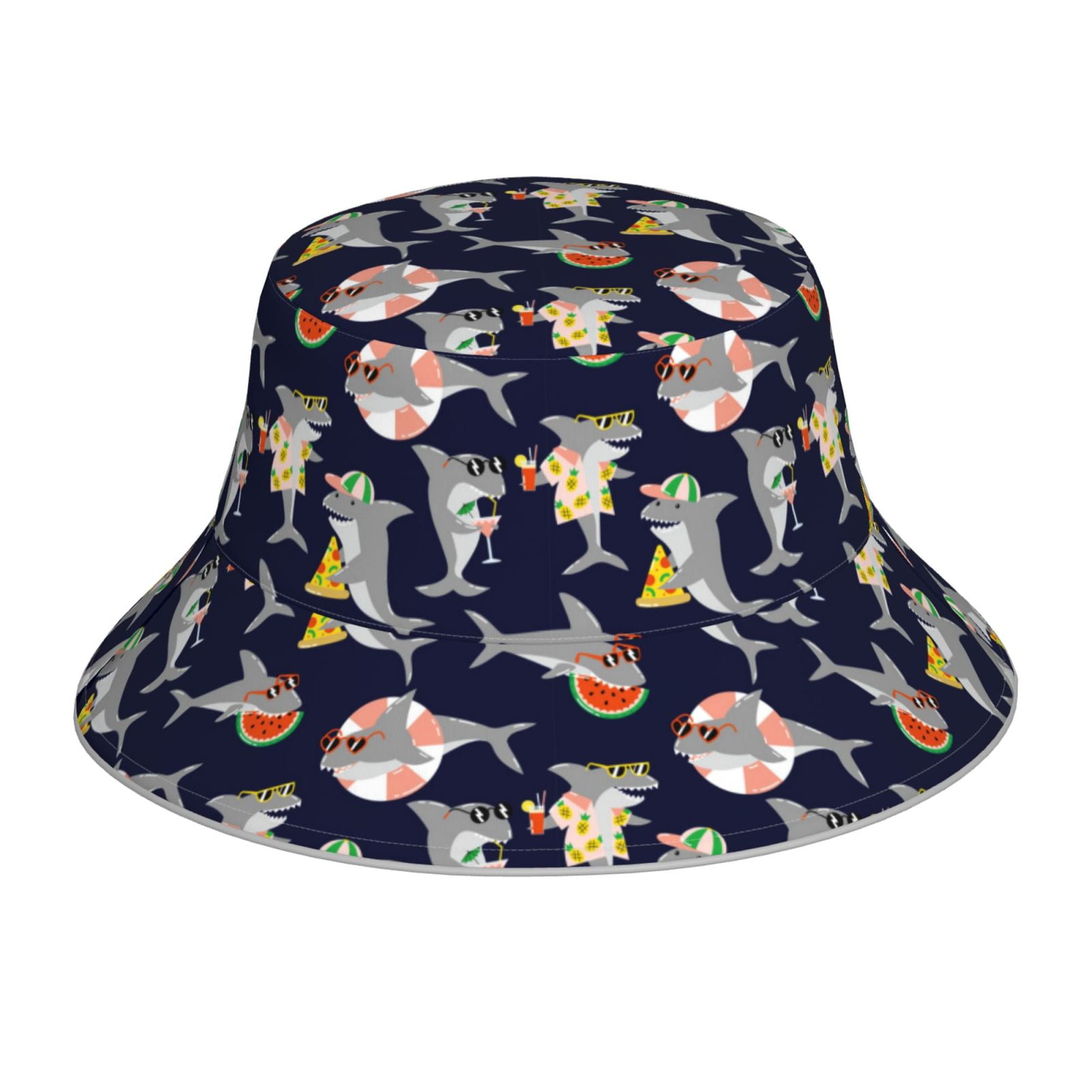 Balery Sharks In Sunglasses Sun Hats for Men Women Bucket Hat UPF 50 ...