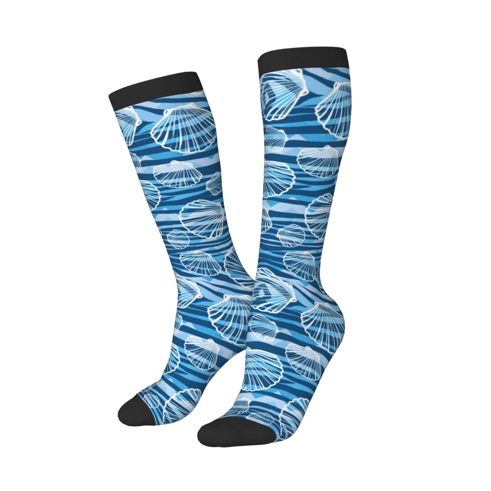 Balery Shell Printed Novelty Socks Men's Women's Crew Socks Sports ...
