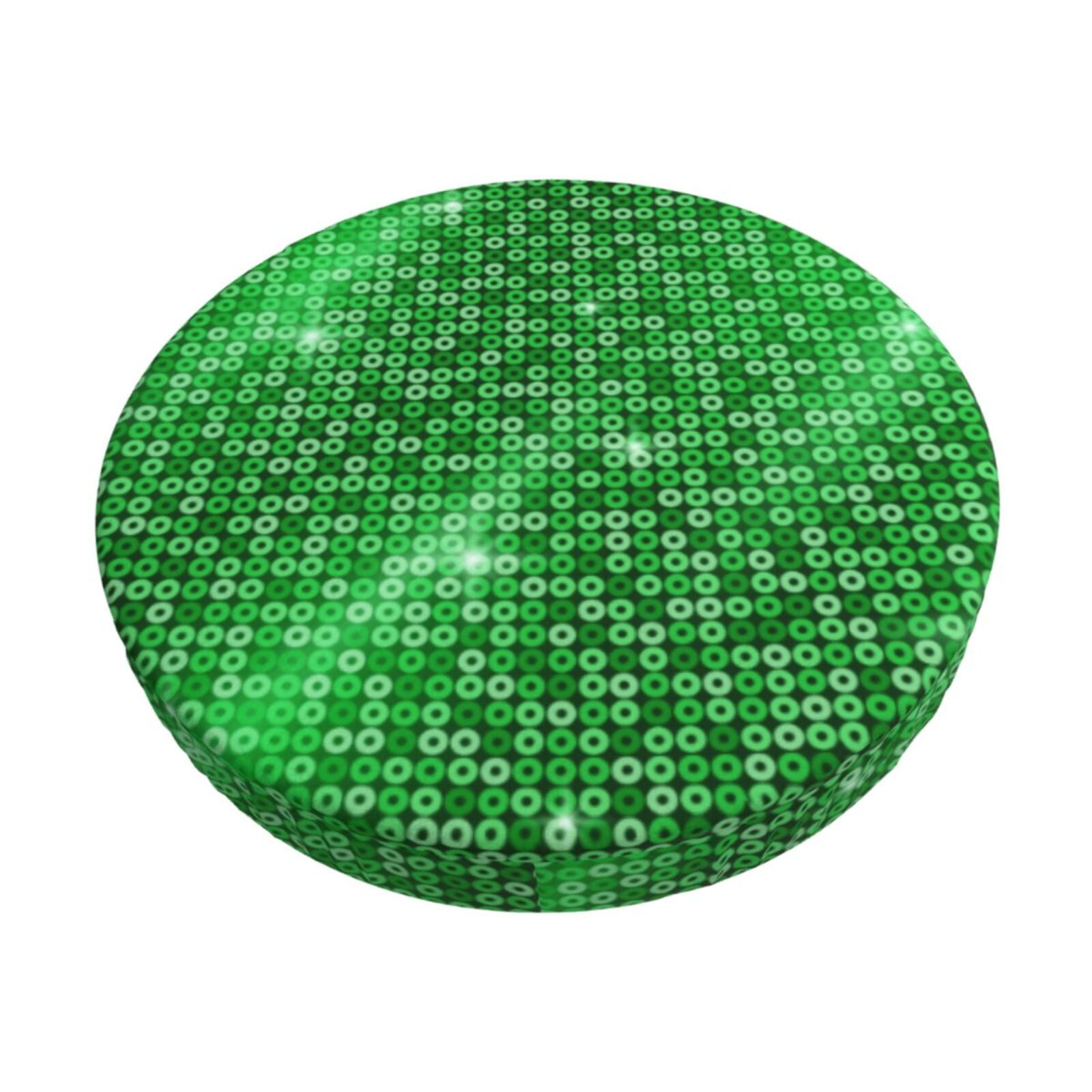 Balery Shiny round green sequins Pattern Round Bar Stool Seat Covers ...