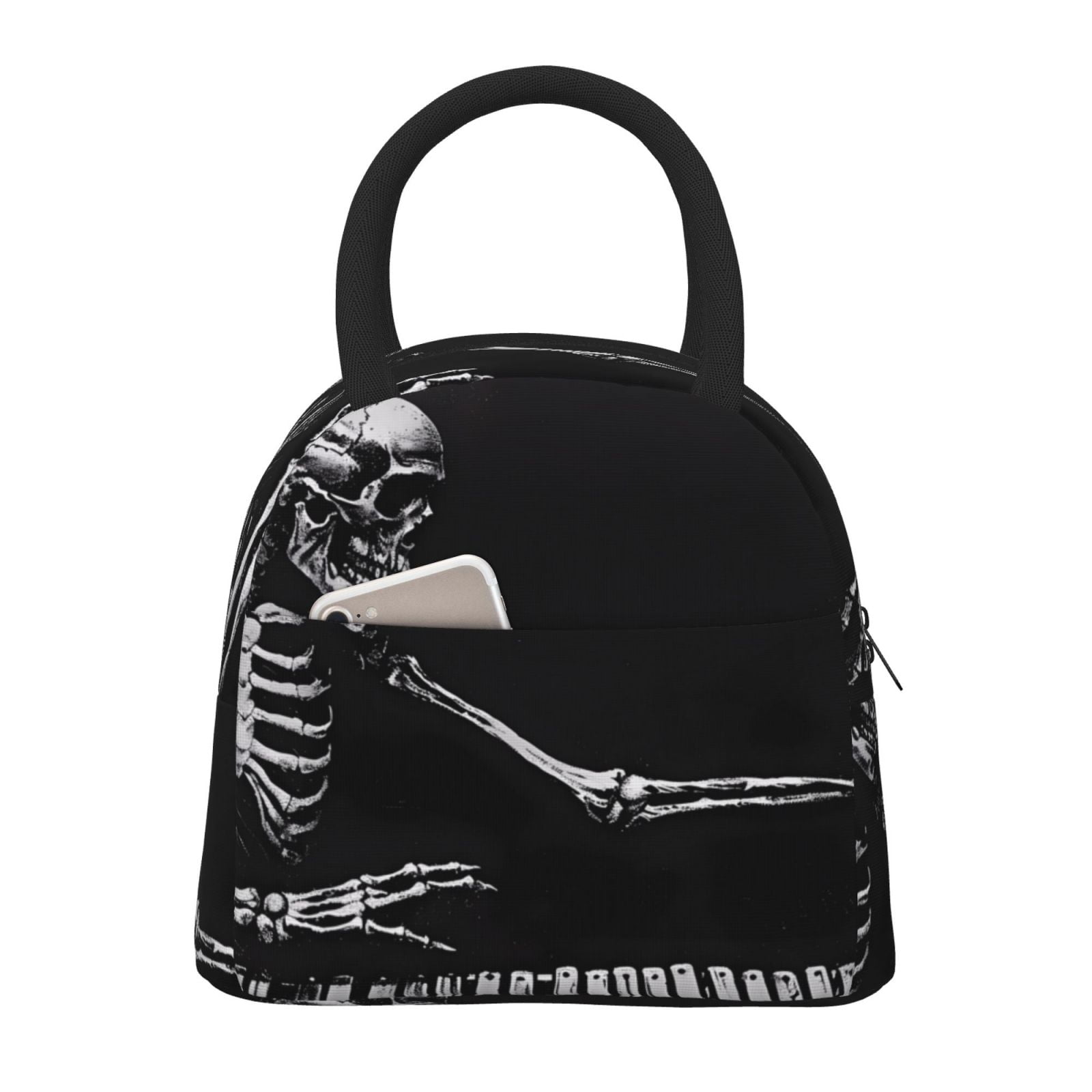Balery Skeleton Playing Xylophone Pattern Lunch Bag Women, Lunch Box ...
