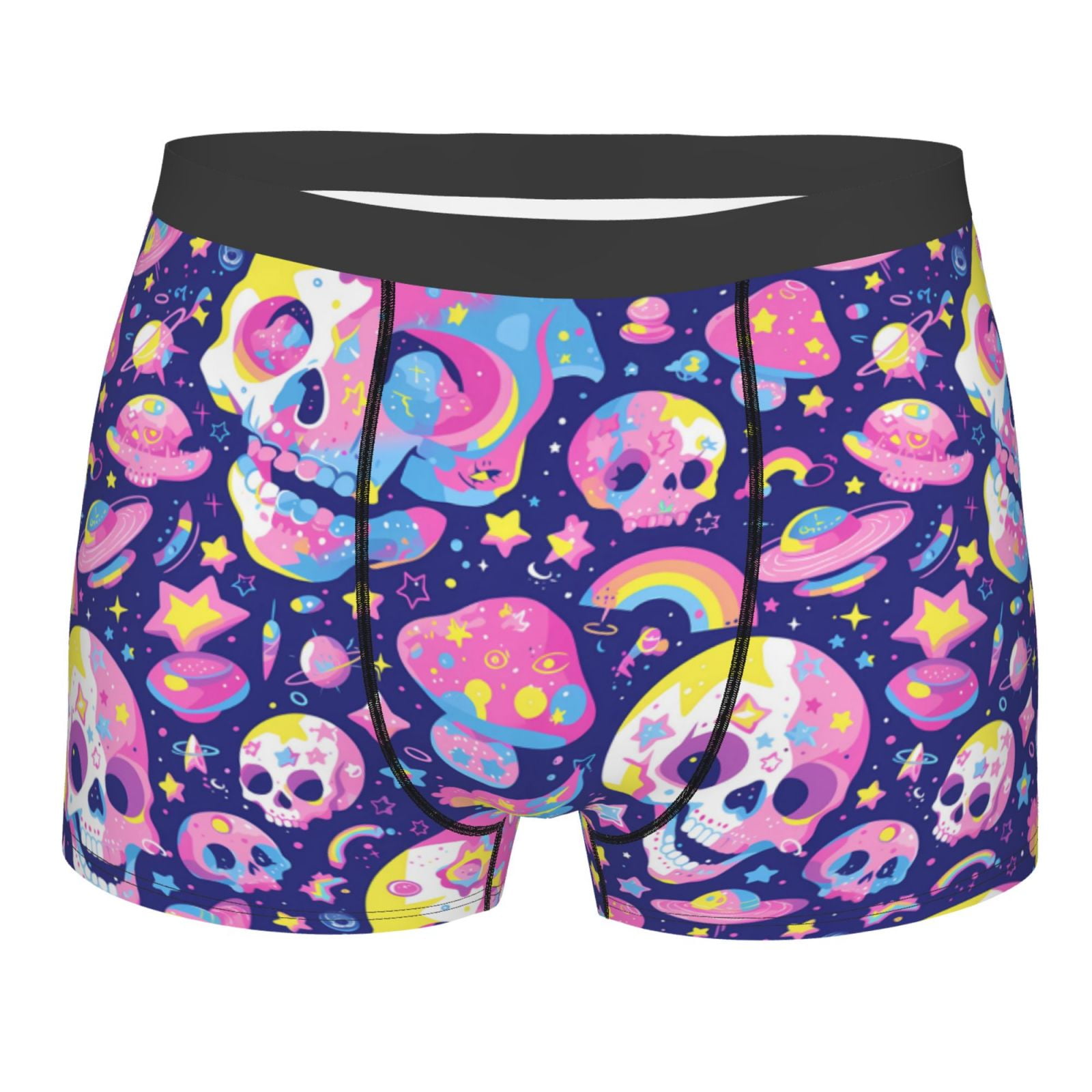 Balery Skull colorful mushroom Men's Boxer Briefs, Soft and Breathable ...