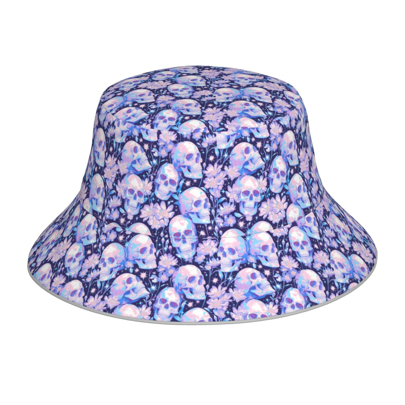 Balery Skull star crystal Sun Hats for Men Women Bucket Hat UPF 50 ...