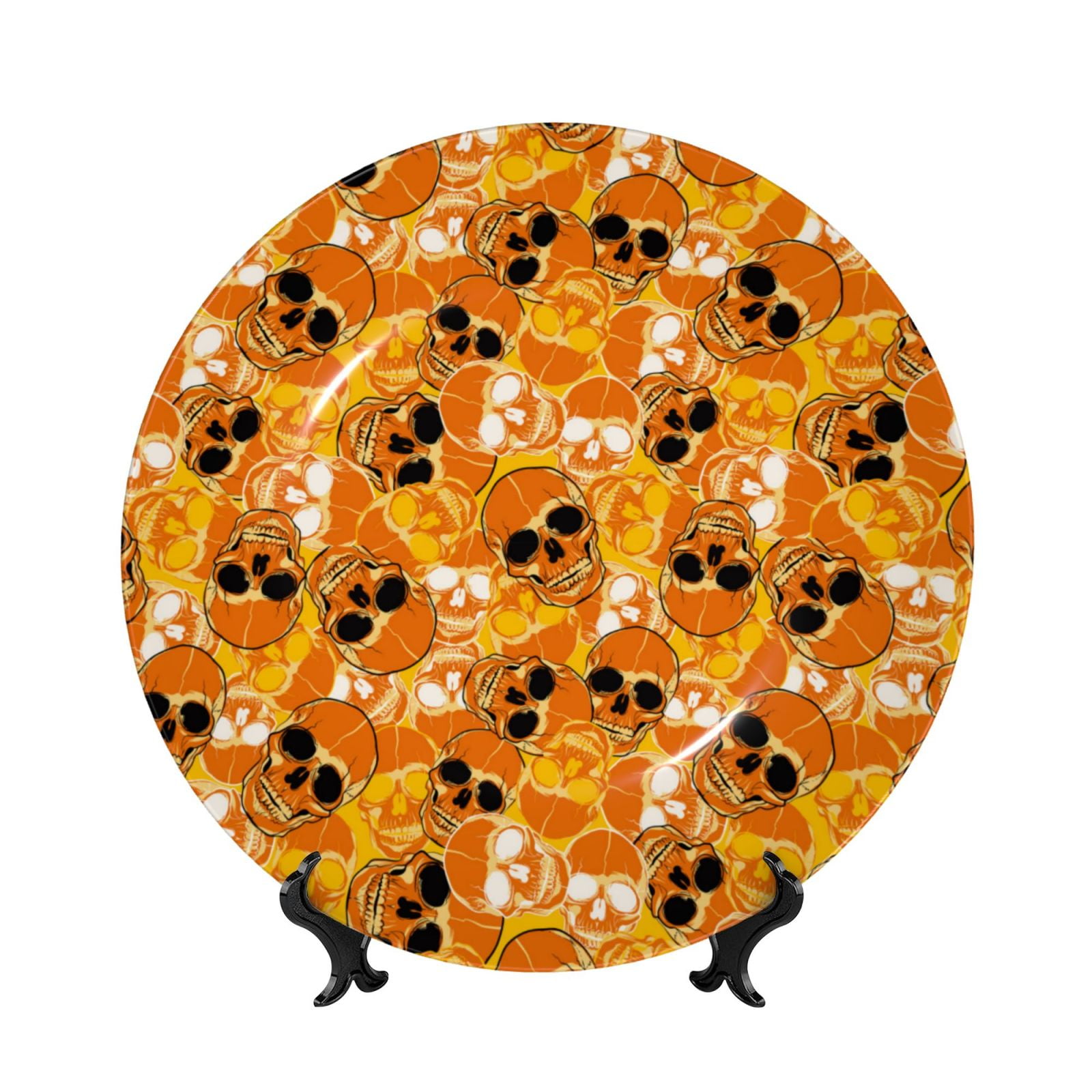 Balery Skulls Print Bone China Decorative Plate Ceramic Dinner Plates ...