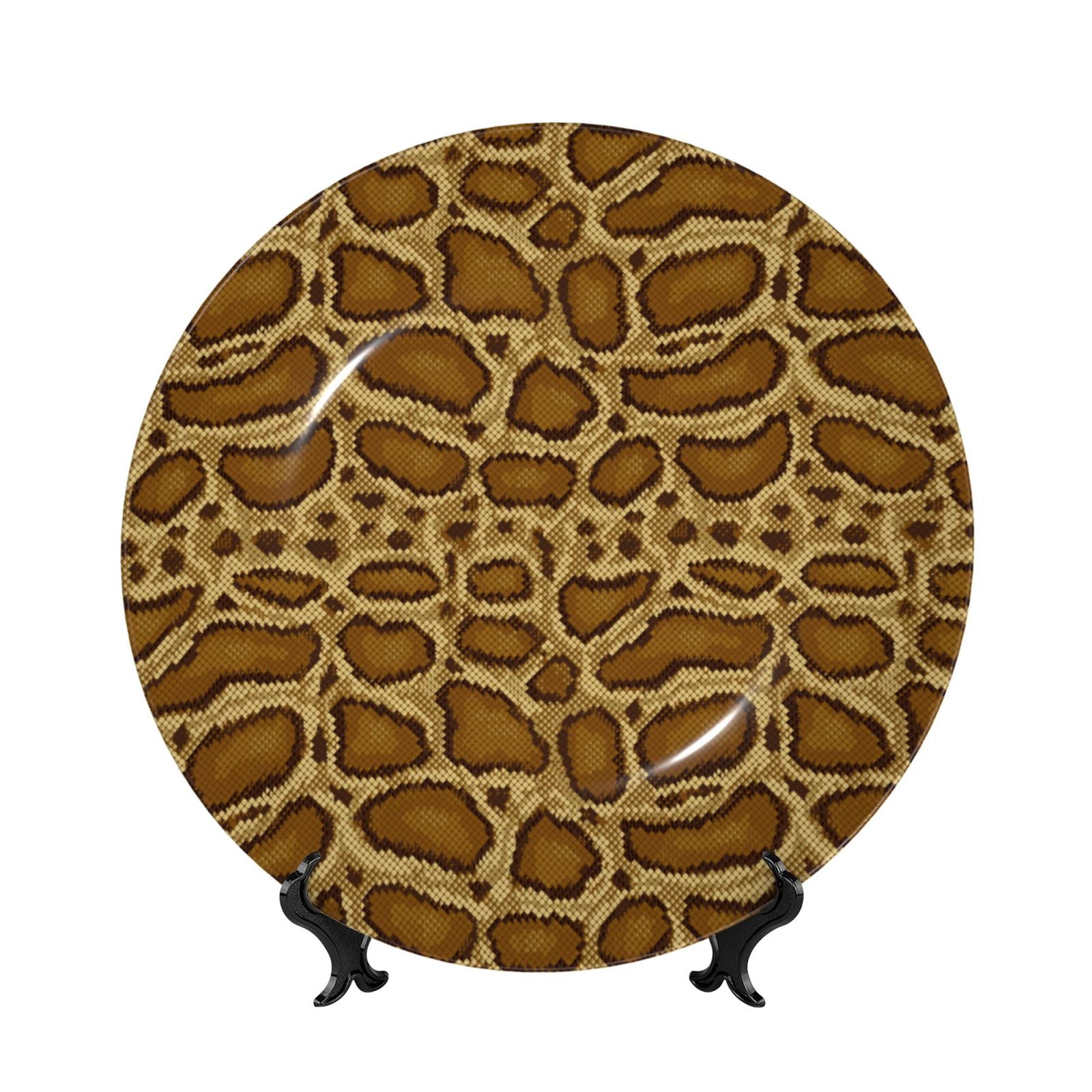 Balery Snake Skin Print Bone China Decorative Plate Ceramic Dinner ...