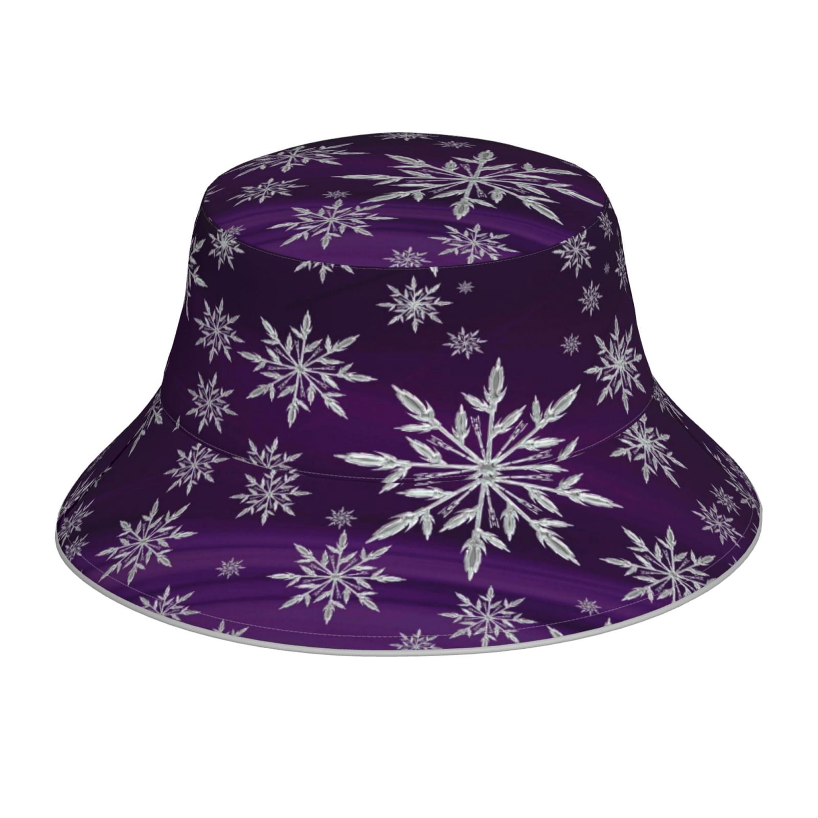 Balery Snowflake Gradient Purple Sun Hats for Men Women Bucket Hat UPF ...