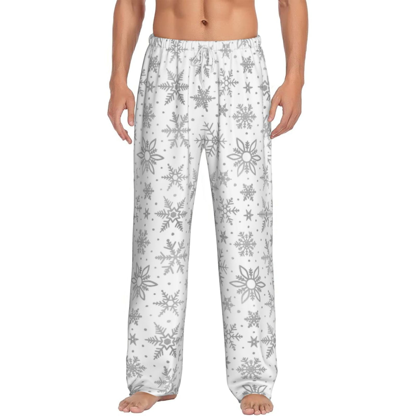 Balery Snowflake Minimalist print Men's Pajama Pants,Ultra Lightweight ...
