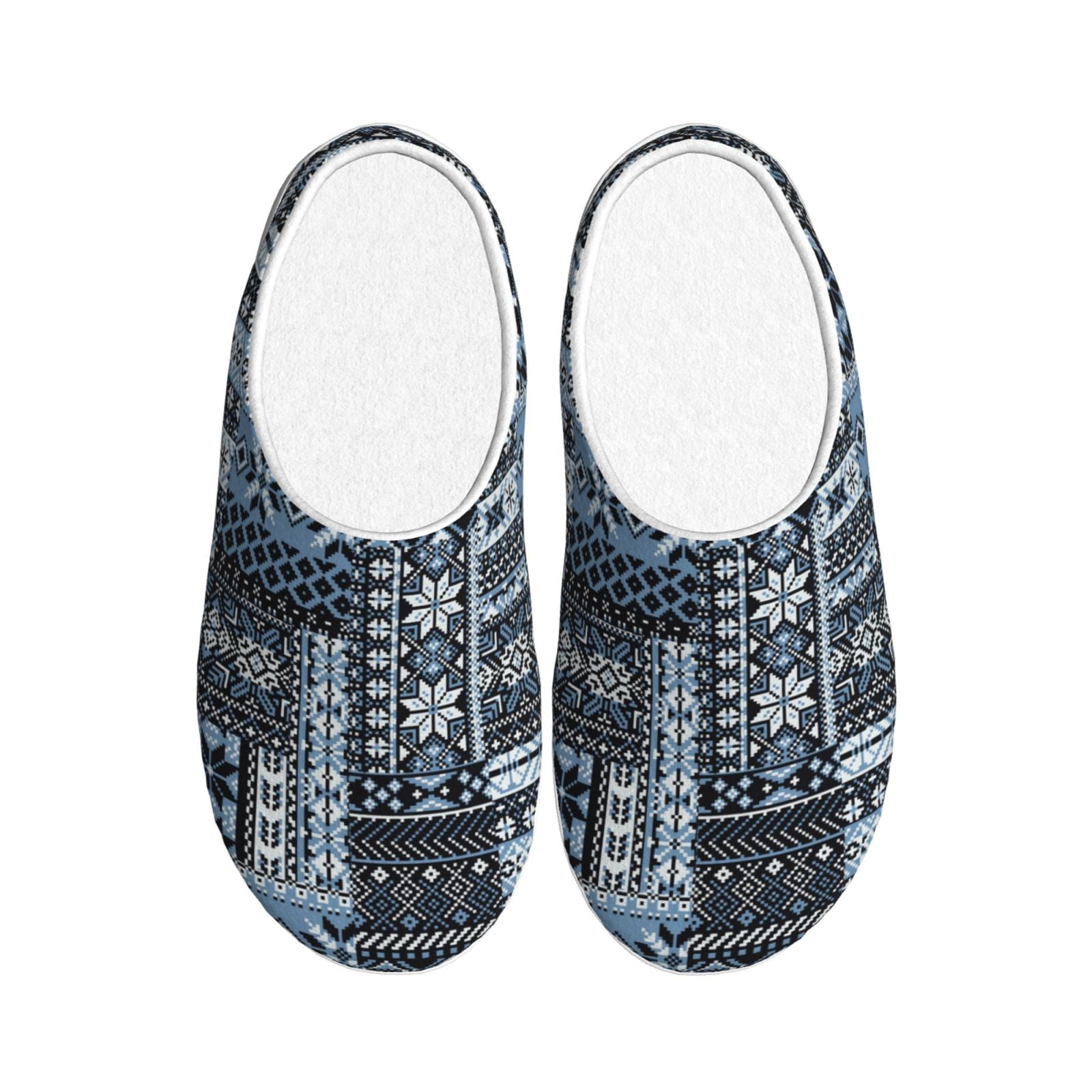 Balery Snowflake Vintage Pattern Pattern Women's Fuzzy Memory Foam ...