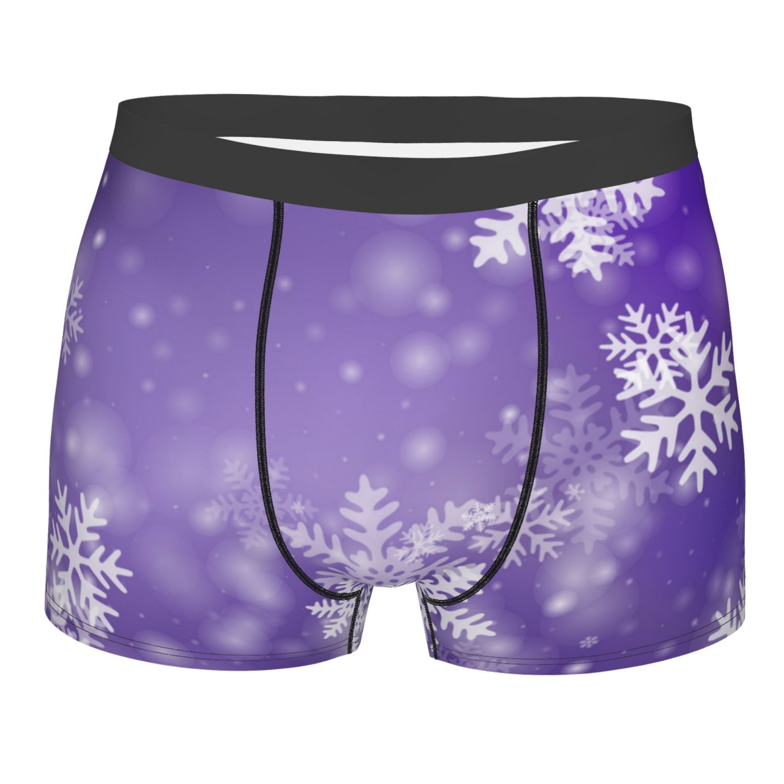 Balery Snowflakes Men's Boxer Briefs, Soft and Breathable Cotton ...