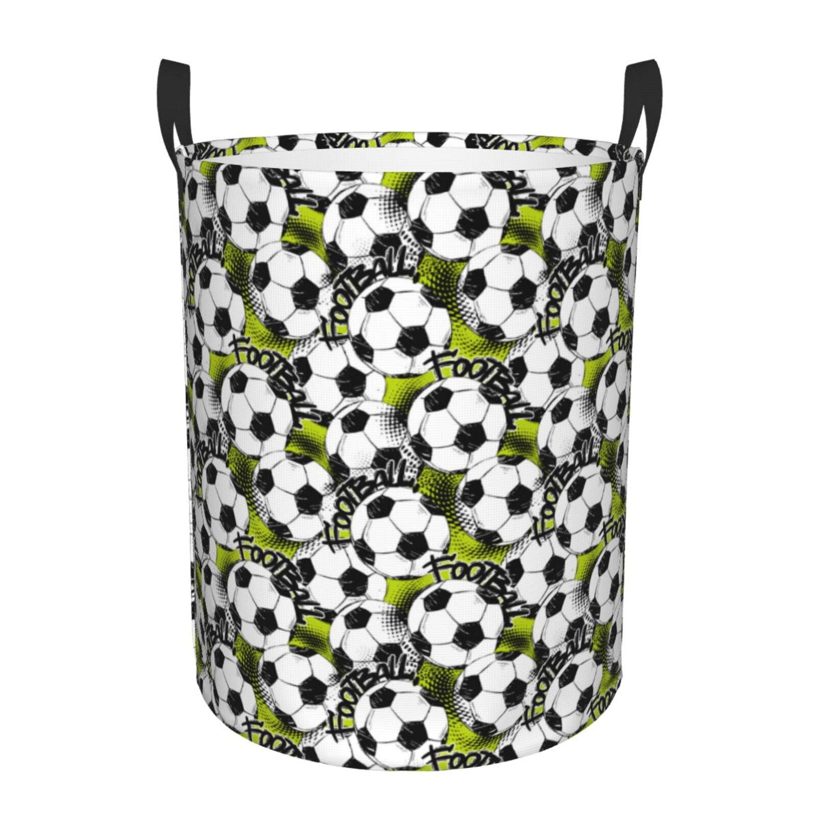 Balery Soccer and Football Round Laundry Basket with Handles Waterproof ...