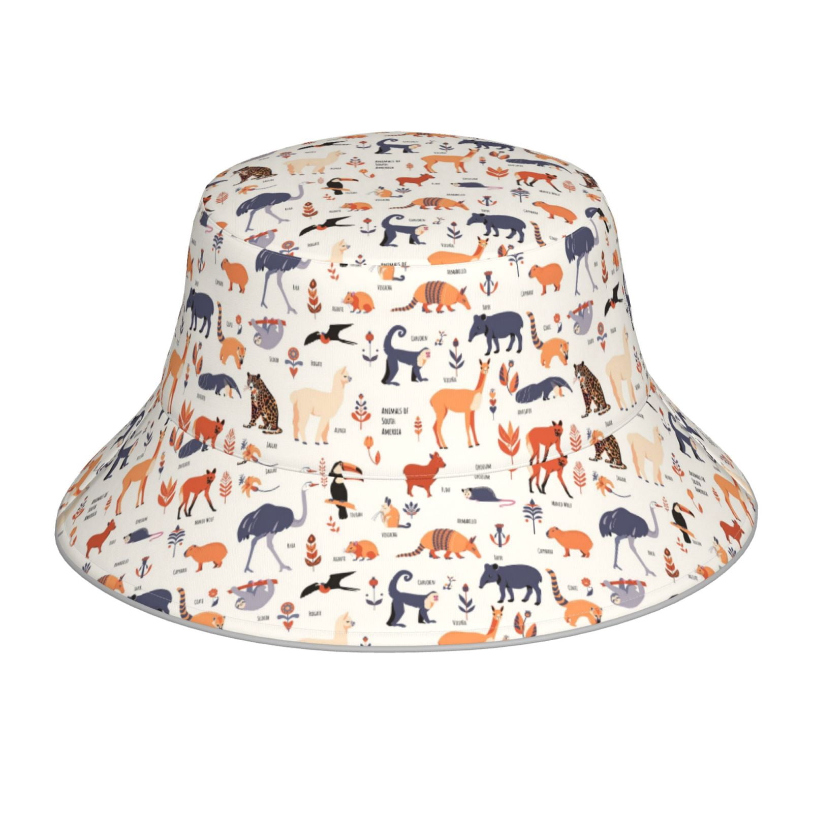 Balery South American Animals Sun Hats for Men Women Bucket Hat UPF 50 ...