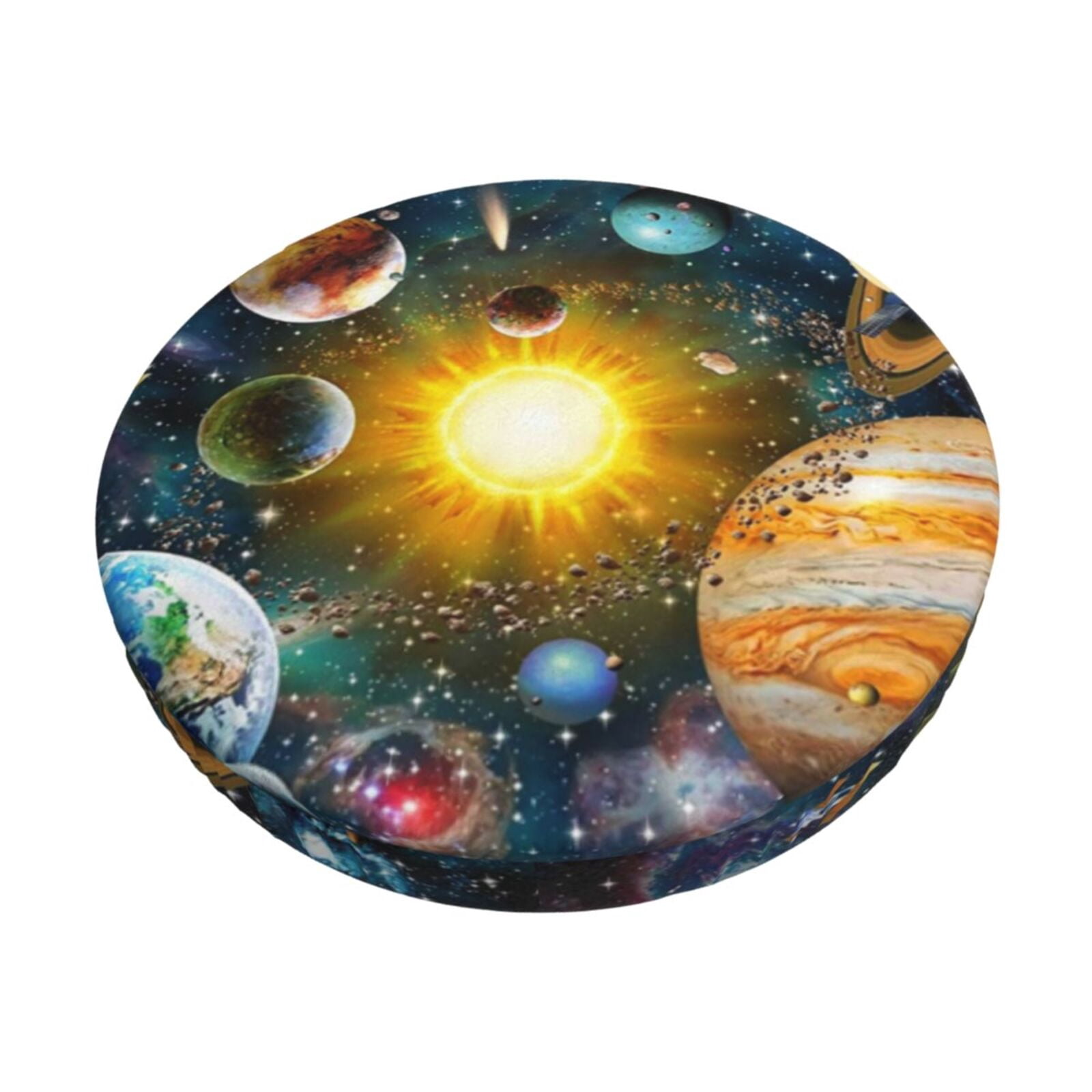 Balery Space Planet Round Bar Stool Seat Covers Velvet Fabric ...