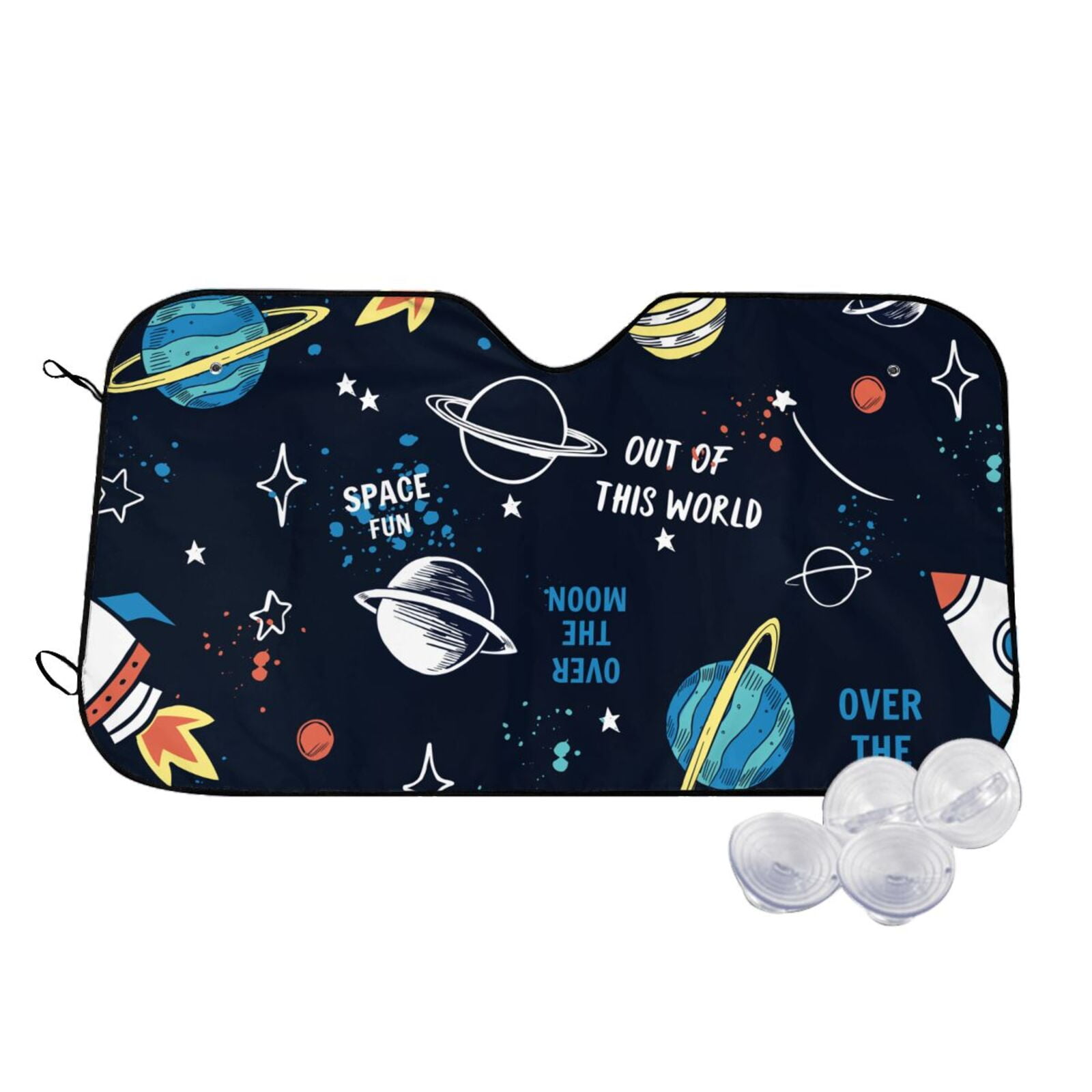 Balery Space Print Car Windshield Sun Shade,Windshield Sunshade for Car ...