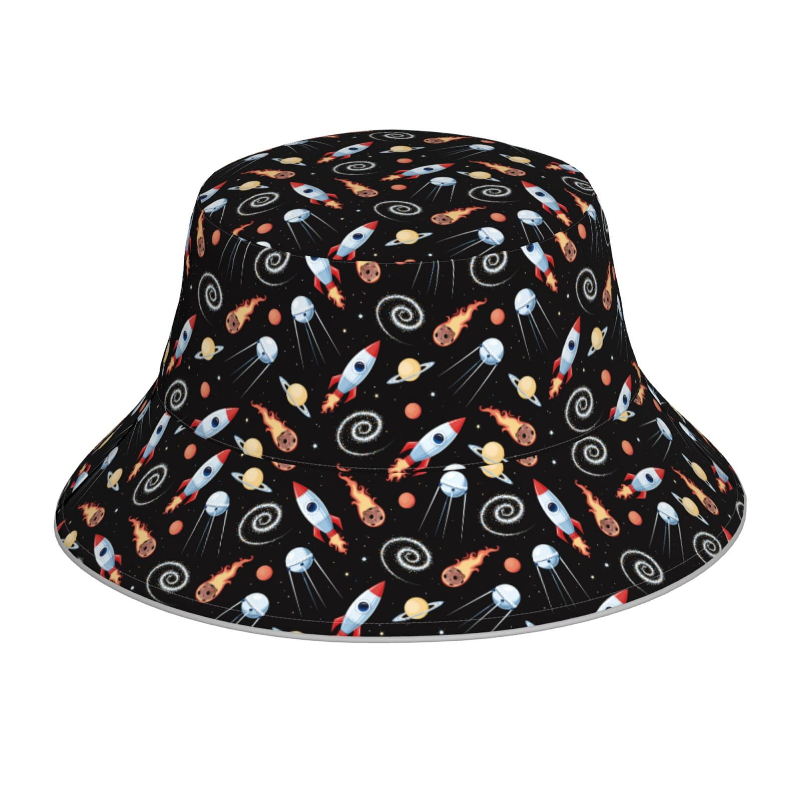 Balery Space Rocket Sun Hats for Men Women Bucket Hat UPF 50+ Buckey ...