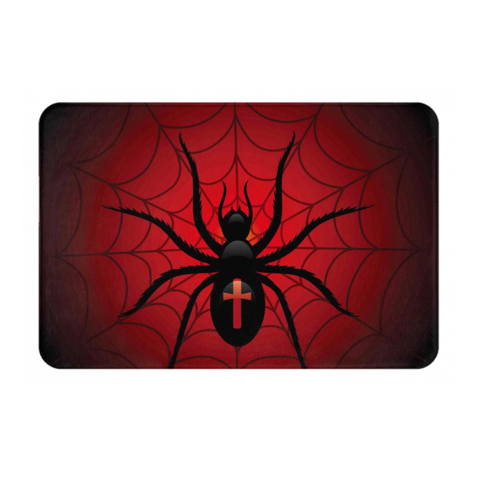 Balery Spider on the Web Doormat, Durable Flannel Fabric, Waterproof ...
