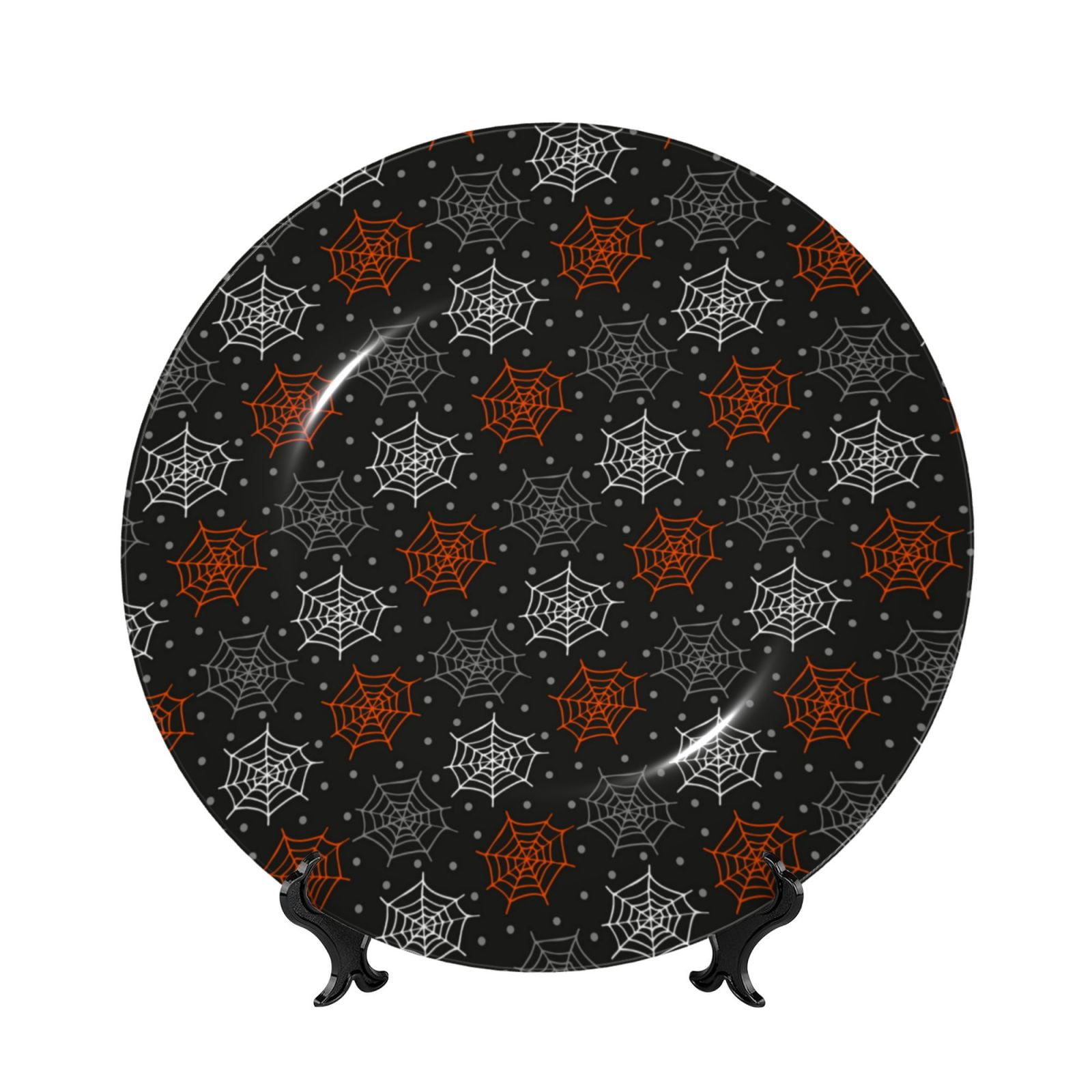 Balery Spider Web Print Bone China Decorative Plate Ceramic Dinner ...