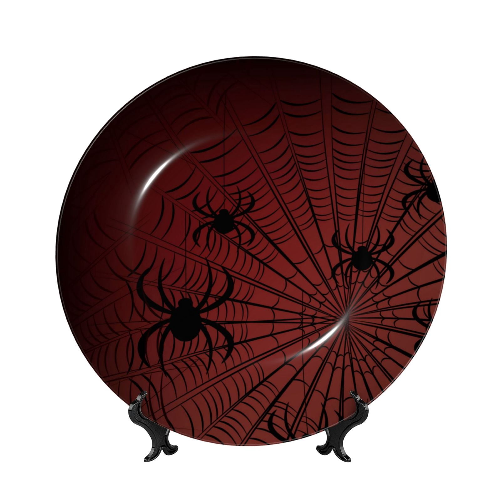 Balery Spiders On A Web Print Bone China Decorative Plate Ceramic ...