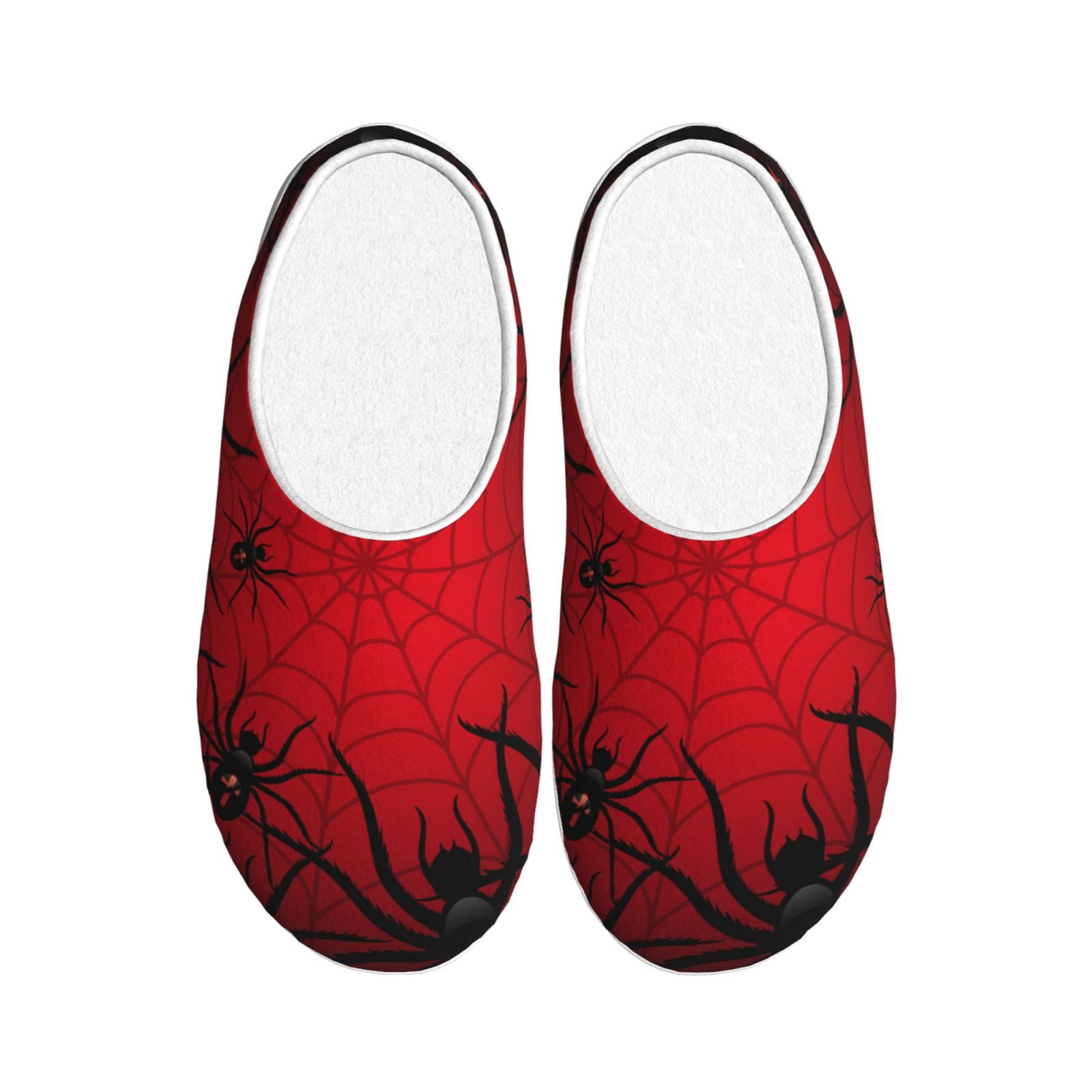 Balery Spiders On The Web And Space Pattern Women's Fuzzy Memory Foam ...