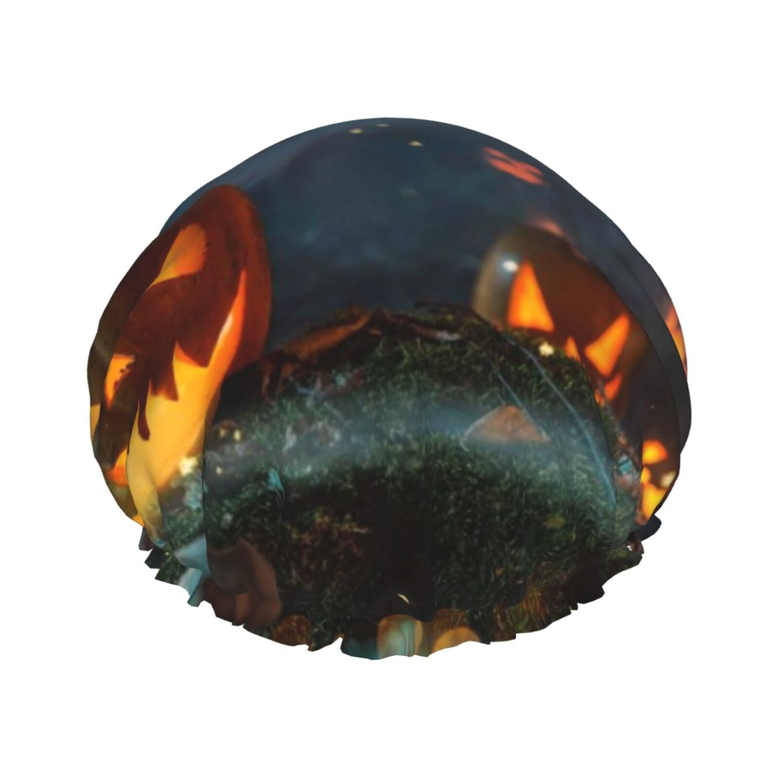 Balery Spooky Halloween Shower Caps, Double Layer Waterproof Shower Cap ...