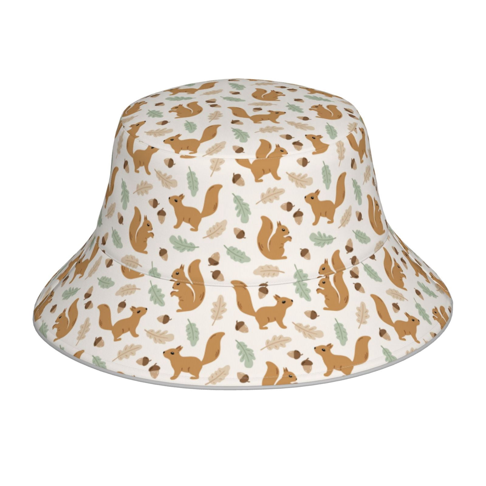 Balery Squirrel And Leaves Sun Hats for Men Women Bucket Hat UPF 50 ...