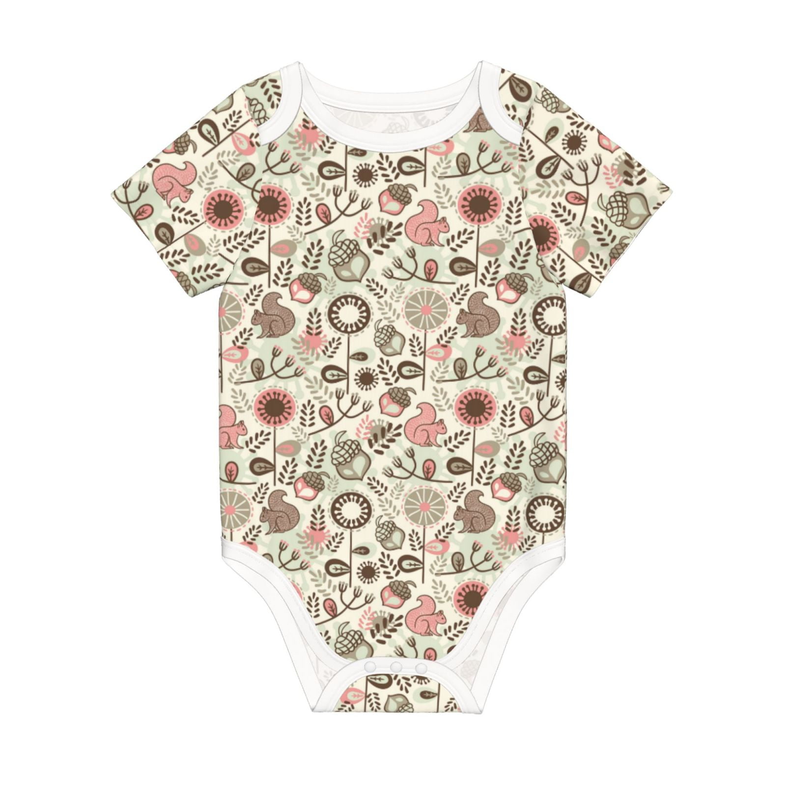 Balery Squirrel In The Forest Pattern Baby Climbing Clothes Infant ...